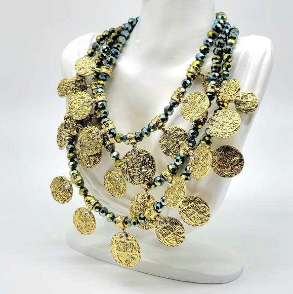 Heidi Daus | Jewelry | Heidi Daus Bohemian Glam Gold Coin Layered ...